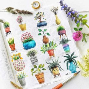 Watercolor Flowers Paintings by Monica Schick - Trendy Art Ideas