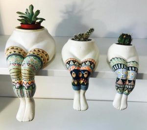 Marianne's Hand-sculpted Ceramic Plant Pots In The Female Form