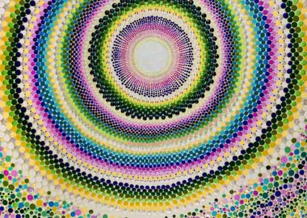 Beautiful vibrant dot paintings inspired by colors and patterns