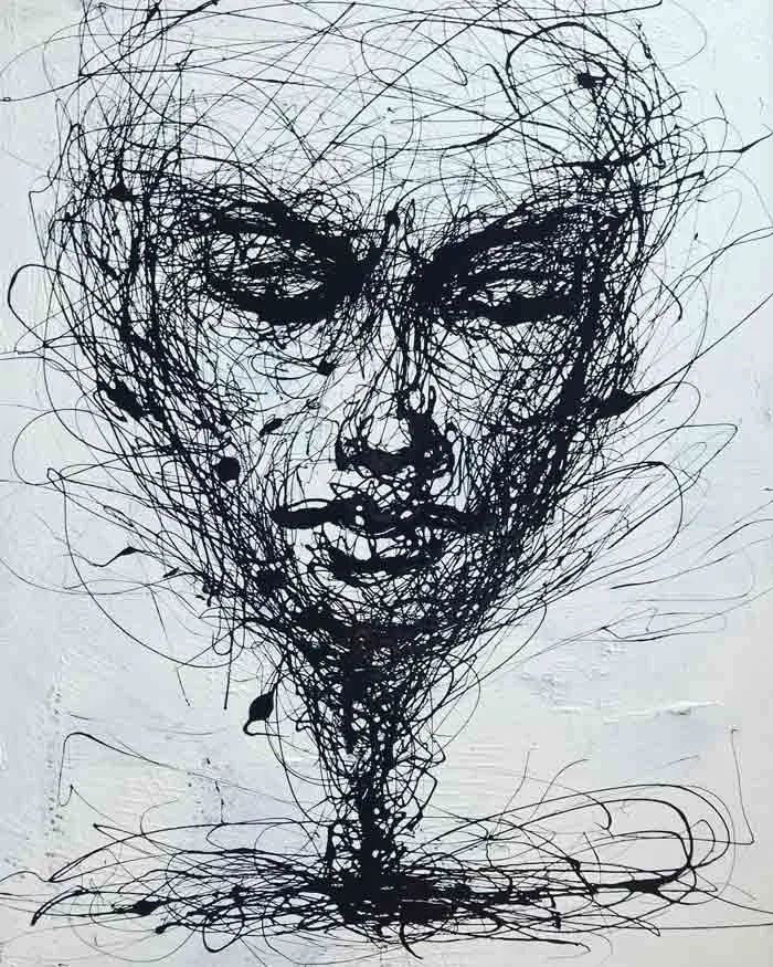 Drip Painting Face