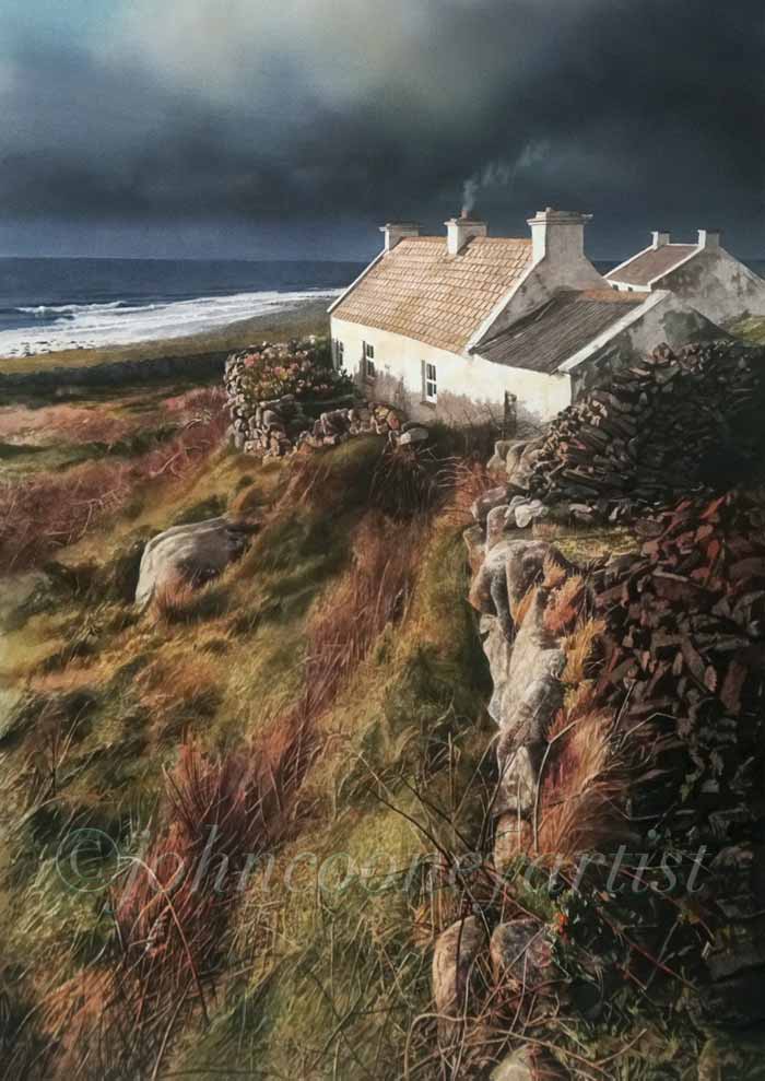 Winter Turf, Donegal, watercolour painting - Trendy Art Ideas