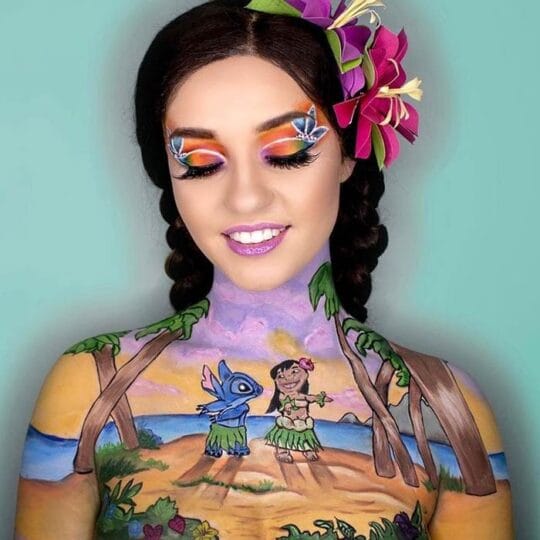 Beautiful body painting using the body as a canvas - Trendy Art Ideas