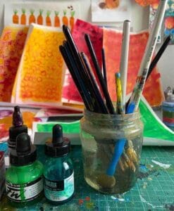 Tracey English hand coloured paper collage illustrations - Trendy Art Ideas