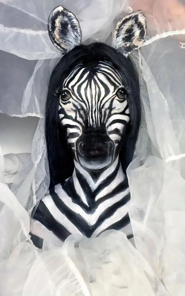 Zebra Face Paint Zebra Face Painting, Calne