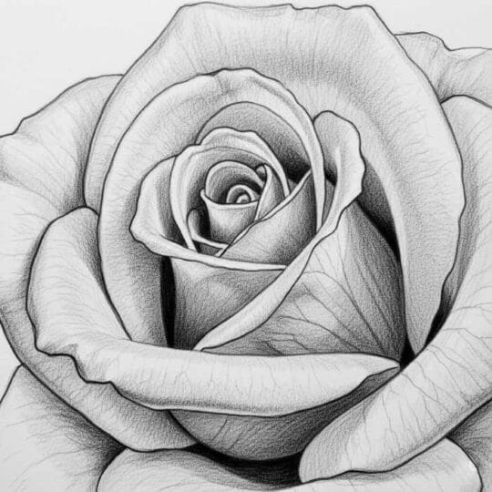 Draw a Realistic Rose Easy: A Beginner-Friendly Step-by-Step - Trendy ...