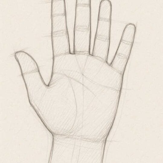Open Hand Palm Facing Out - Trendy Art Ideas