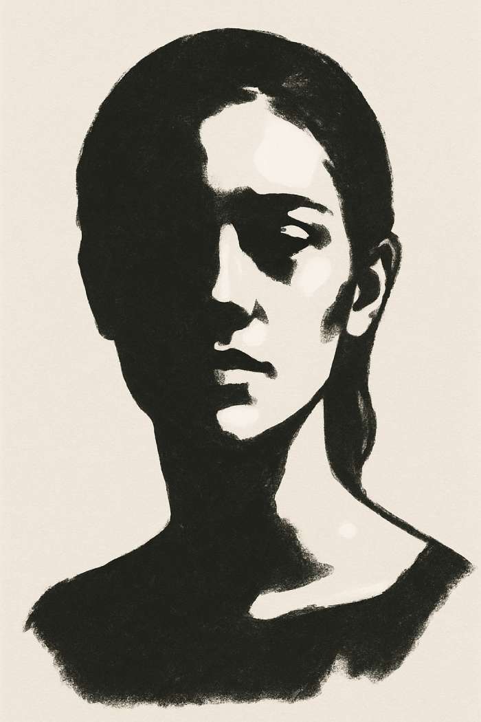 Shadow Based Portrait - Trendy Art Ideas