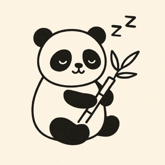 Sleepy Panda - Trendy Art Ideas