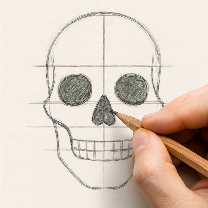 How to draw skulls: Easy step-by-step guide for artists & beginners ...