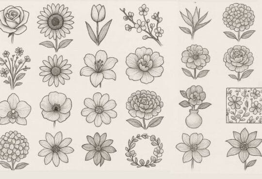 Realistic Flower Drawing Tutorial Easy Steps for Beginners - Trendy Art ...