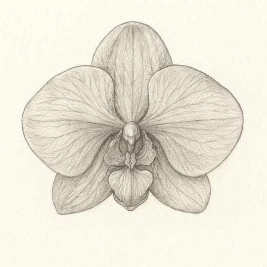 Simple Orchid Flower Drawing Techniques for Stunning Artwork - Trendy ...