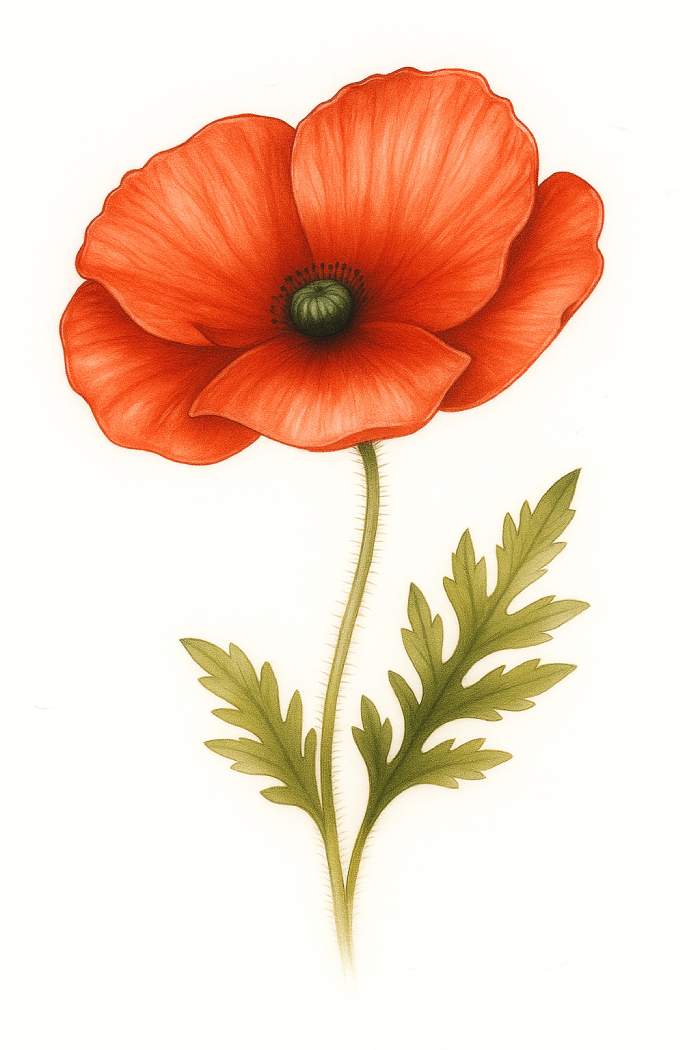 Poppy Flower Drawing Tutorial: Simple Realistic Sketch Tips - Trendy Art Ideas