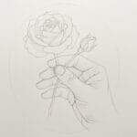 The Hidden Emotion Behind a Hand Holding Flower Drawing - Trendy Art Ideas