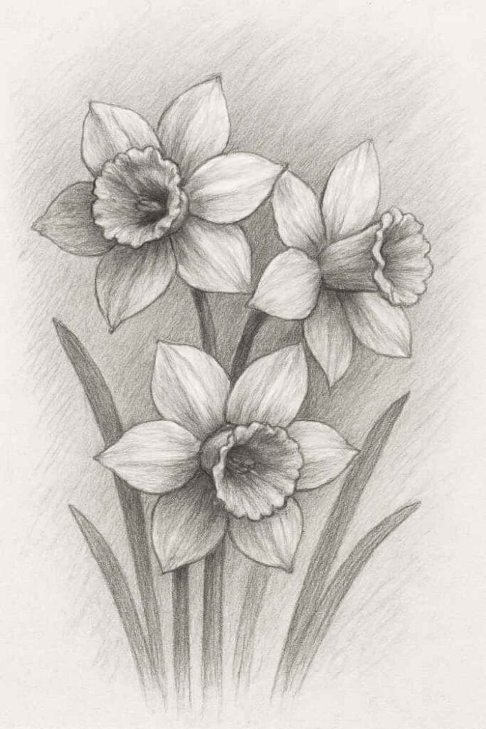 10 Beautiful Daffodil Drawing Ideas to Celebrate the Joy of Spring ...