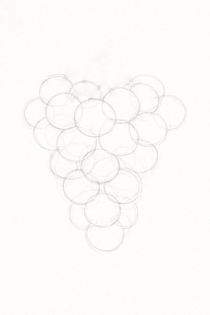 How to Draw a Bunch of Grapes for Beginners | Easy Step-by-Step ...